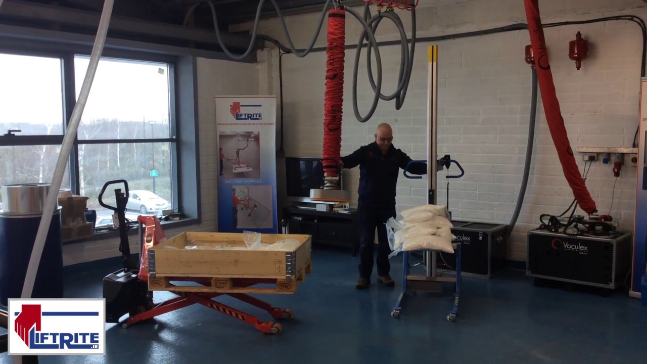 Tube Lifter with Vacuum Sack Gripping Head | Lift Rite Ltd. - YouTube