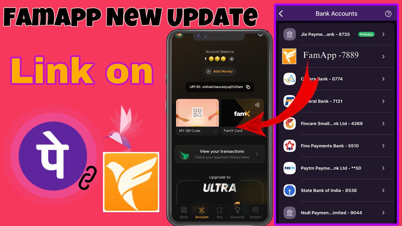 FamApp Ko Link kaise Kare Phonepa || How to link FamApp on phonepe🥳 ...