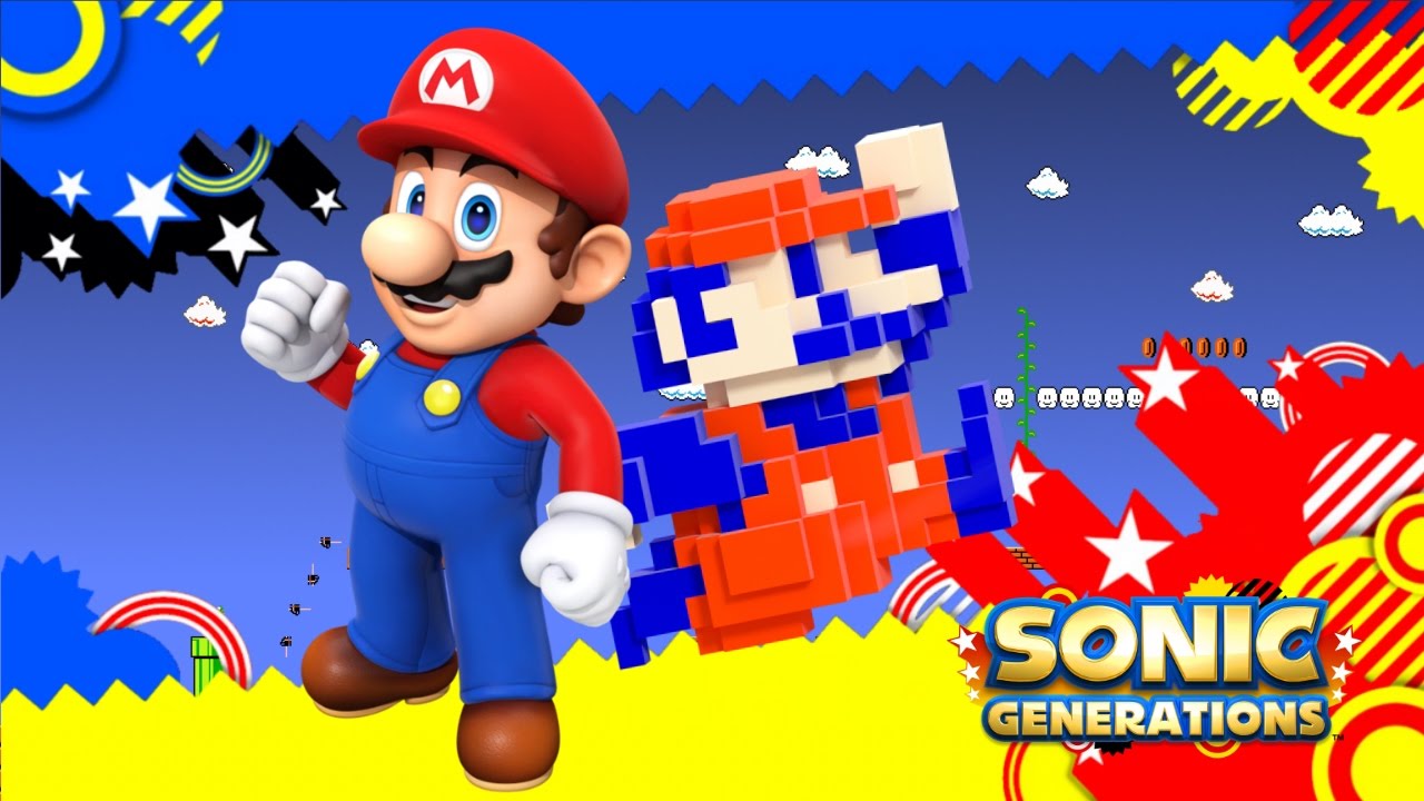Sonic Generations PC- Super Mario in World 1-1 - YouTube