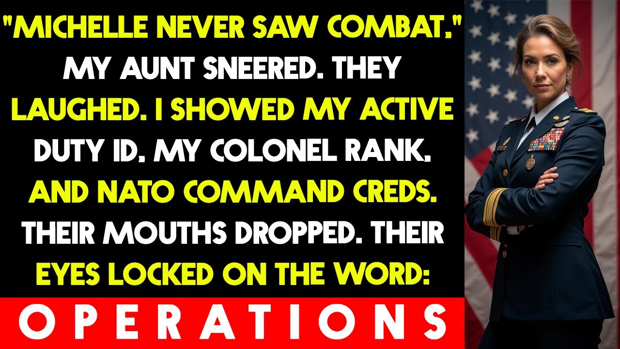 Michelle proved them wrong with her COLONEL rank and NATO OPERATIONS ...