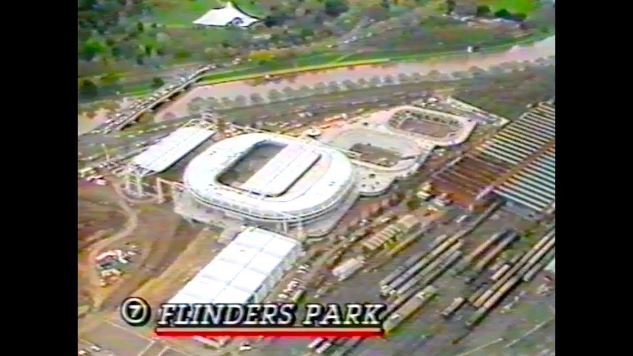 Rod Laver Arena Construction News Reports 1987 - YouTube
