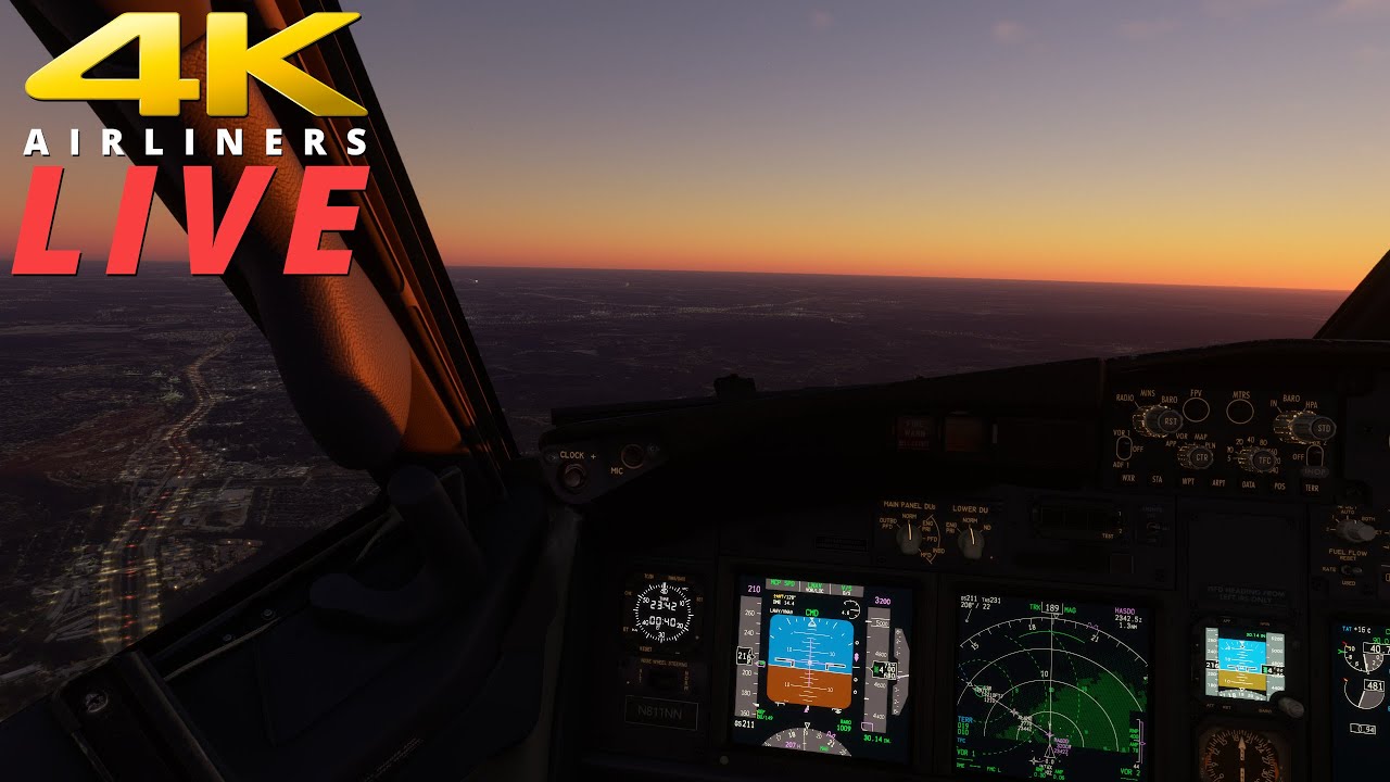 🔴LIVE Flight Simulation in 4K! | San Antonio - Dallas - San Antonio ...