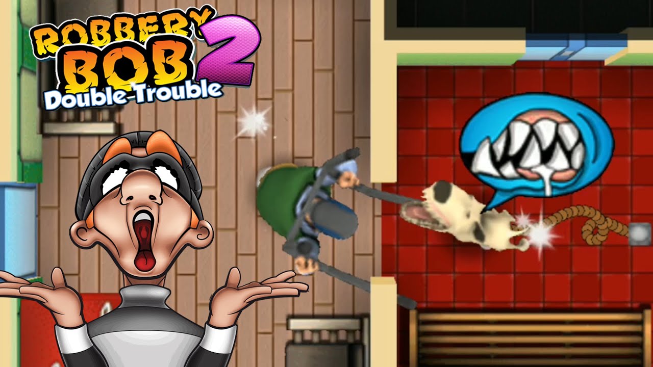 Robbery Bob 2 Game - OLD GUY Costume Gameplay Using 100 Angry Dog ...