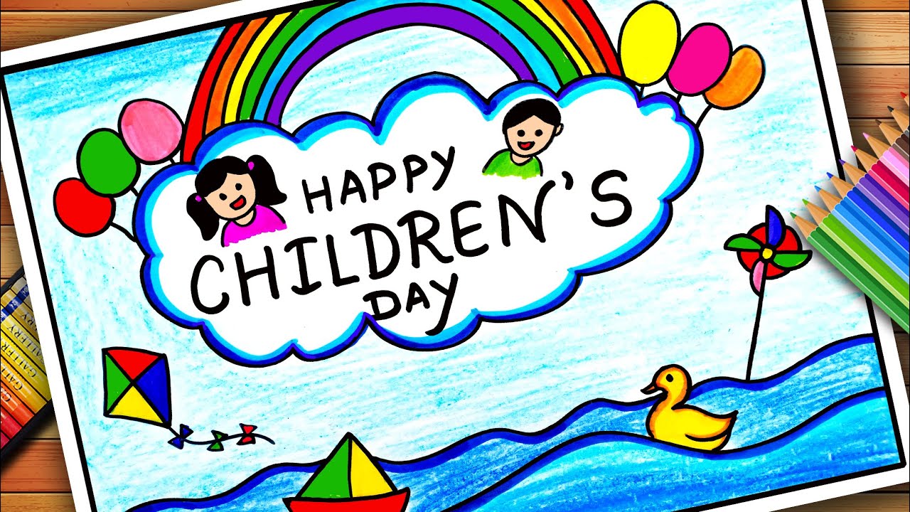 Childrens Day Poster | Children's Day Drawing | Children's Day Poster ...