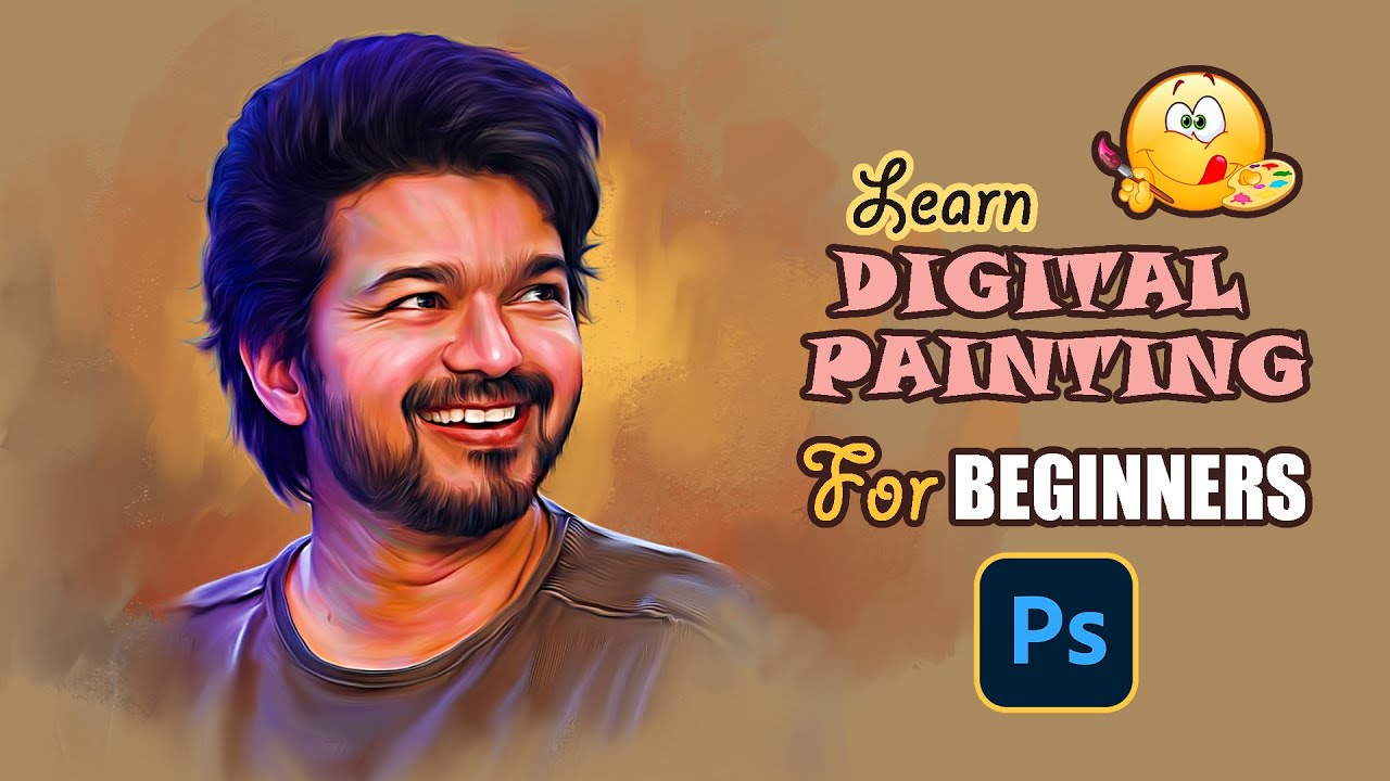 How To Make a Digital Painting Vijay Thalapathy in Photoshop 😱 | Artisa ...