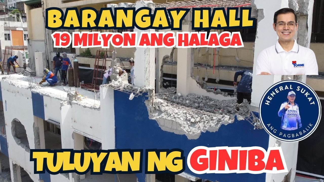 BARANGAY HALL 19 MILYON ANG HALAGA TULUYAN NG GINIBA - YouTube