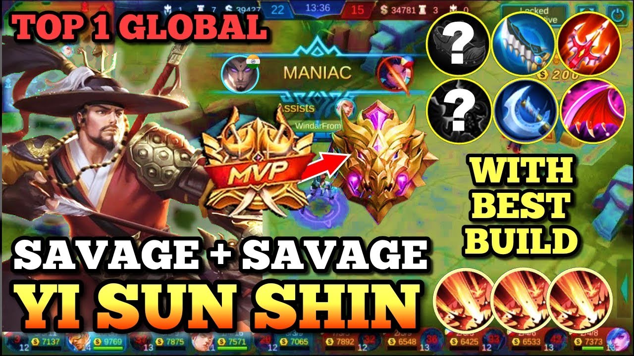 YI SUN-SHIN Best Build in 2020 | TOP 1 GLOBAL YI SUN-SHIN SEASON 17 ...