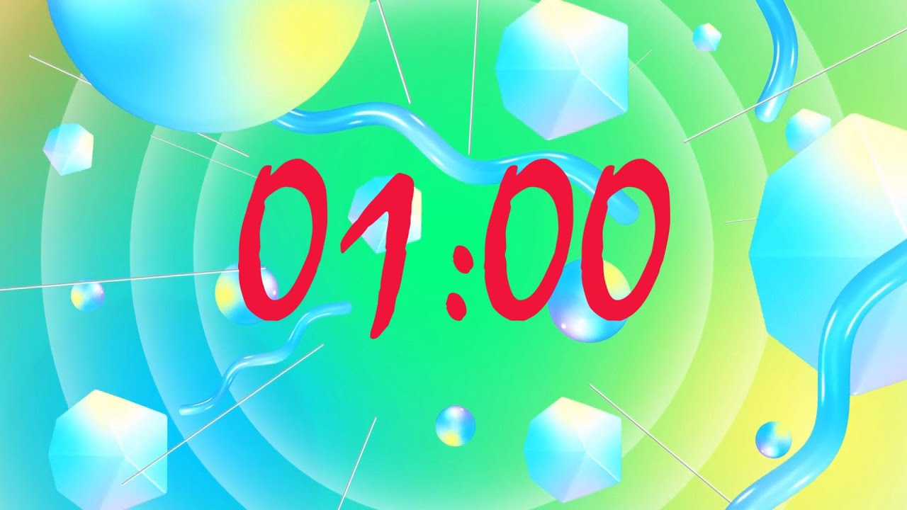 1 minute children countdown for kids alarm timer clock birthday - YouTube