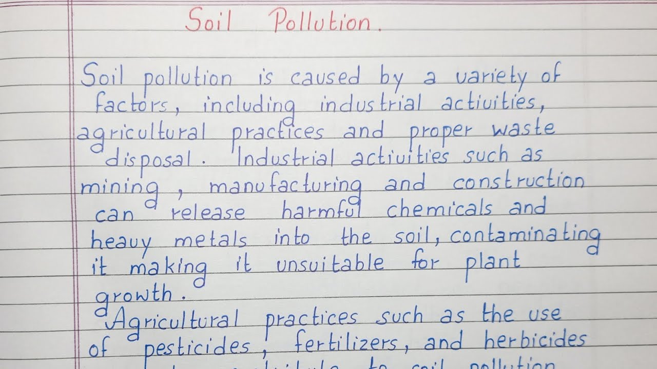 Write a short essay on Soil Pollution - YouTube