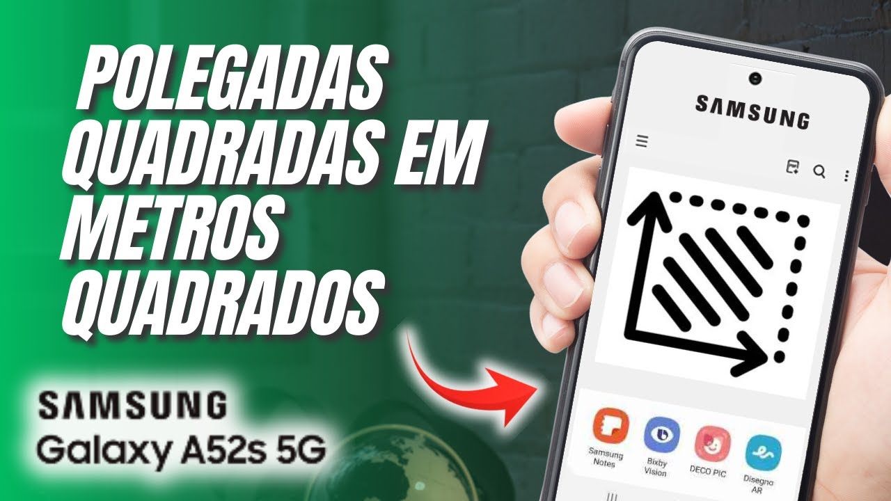 Como converter polegadas quadradas em metros quadrados no Samsung ...
