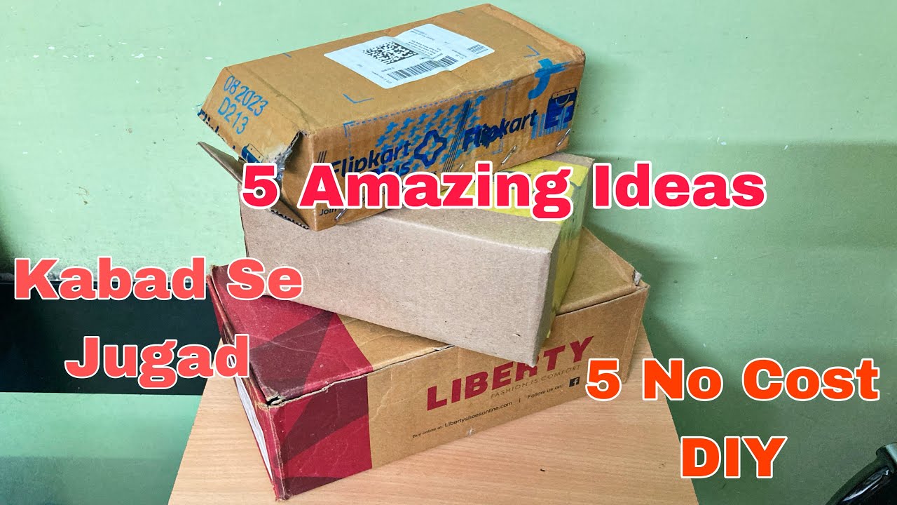 5 Amazing Space Saving Ideas | No Cost DIY | Cardboard Boxes Reuse ...