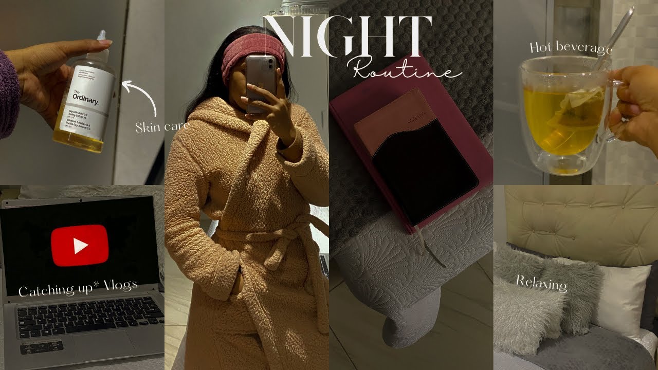Night Routine | quick skin care, cozy and relaxing | bible study - YouTube