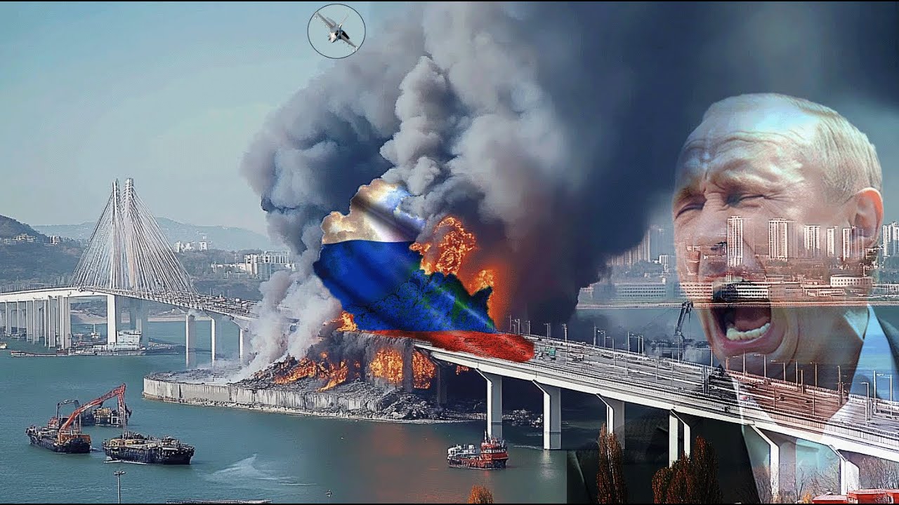 This morning, US F-16 and F-35 fighter jets destroyed a Crimean bridge ...