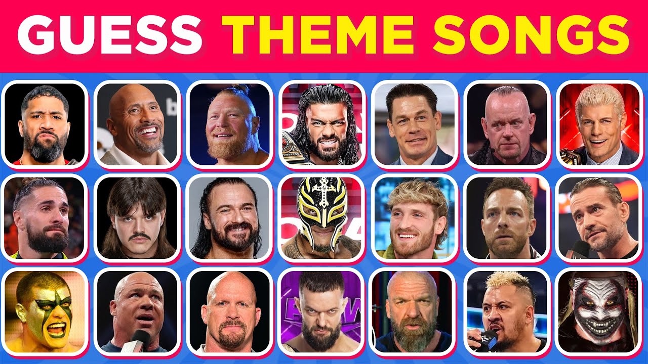Guess the Top 50 WWE Theme Songs | Roman Reigns, Jey Uso, Cody Rhodes ...