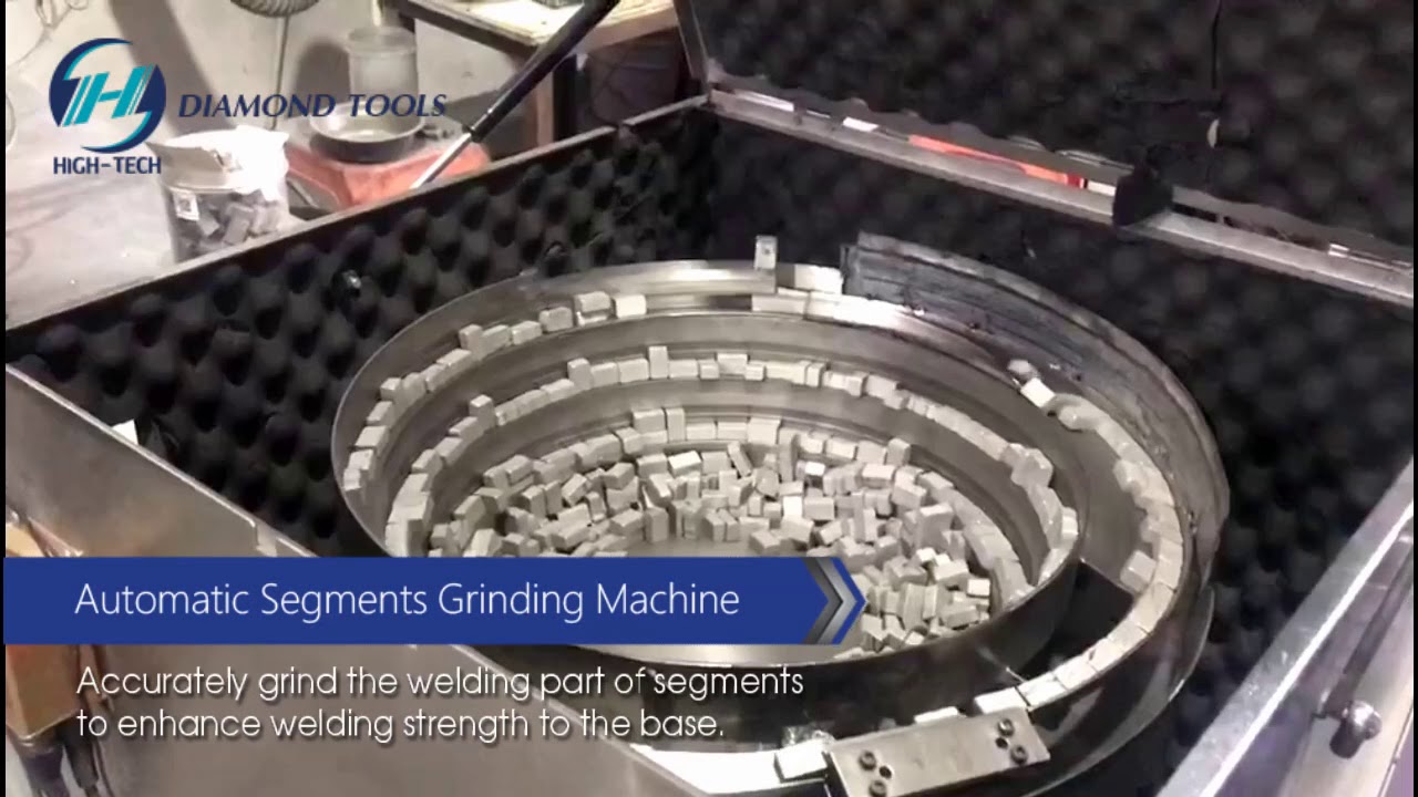 Automatic Grinding Diamond Segments in Factory - YouTube