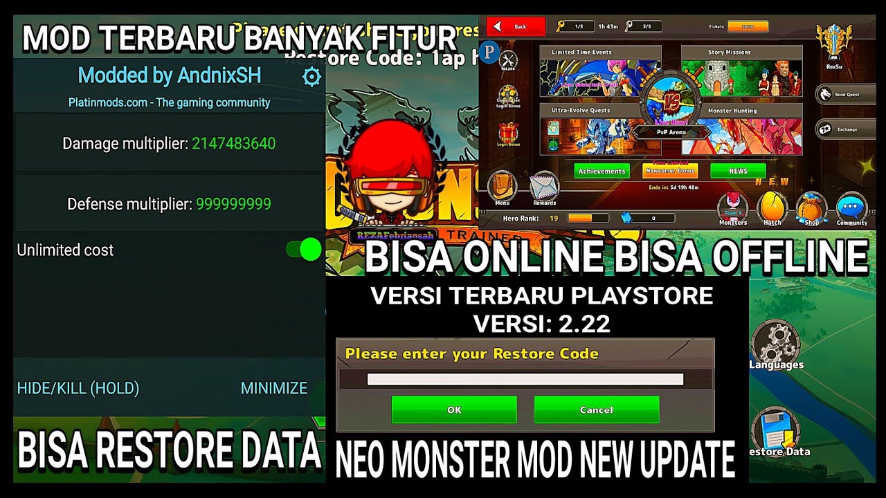 Neo Monster mod terbaru versi 2.22 playstore new update - YouTube