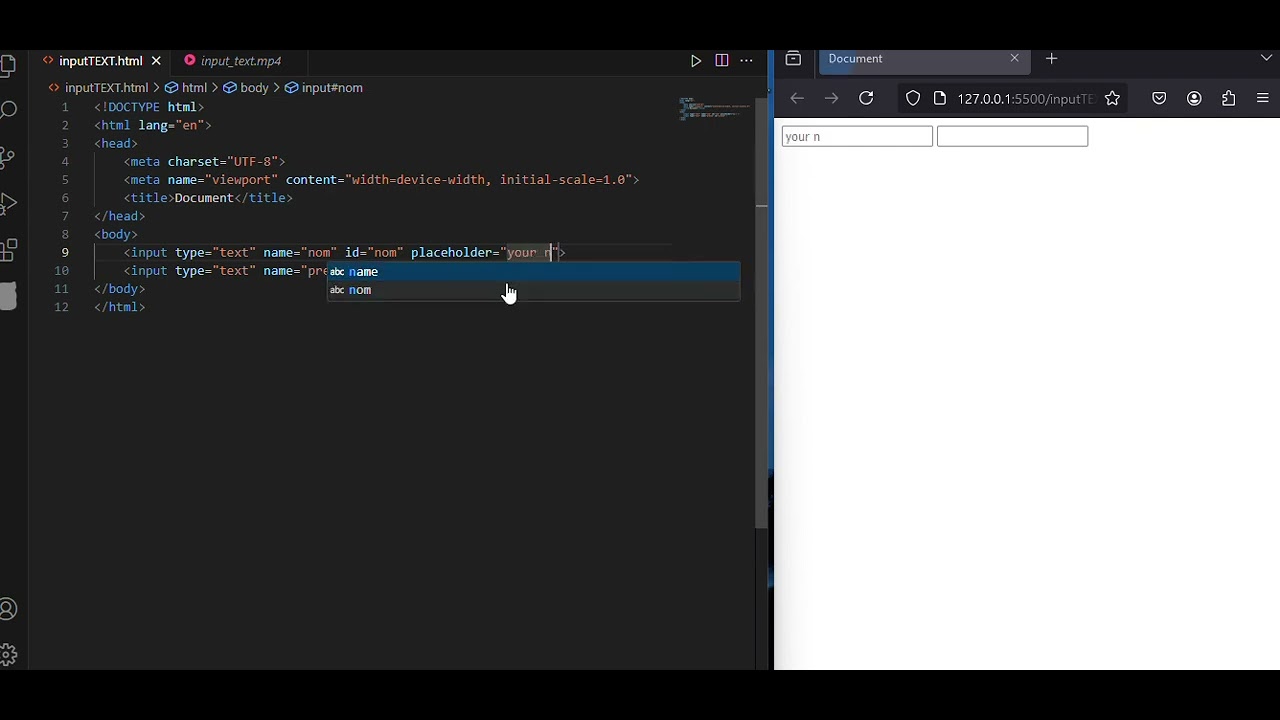 placeholder html - YouTube