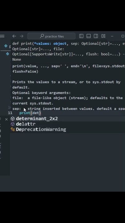 Find The Determinant Python Pythonprogrammingcodinglearnpython Pythonforbeginners Youtube