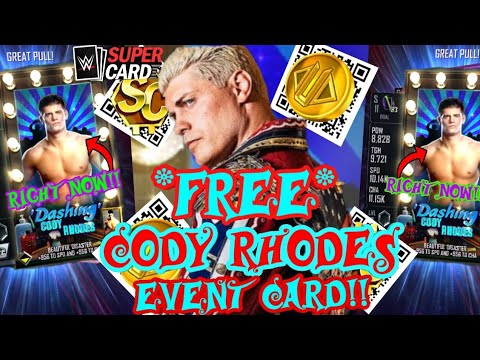 CRAZY GLITCH🔥 TO GET *FREE* DUAL CODY RHODES EVENT CARD IN WWE SuperCard RIGHT NOW!! QR CODES ...
