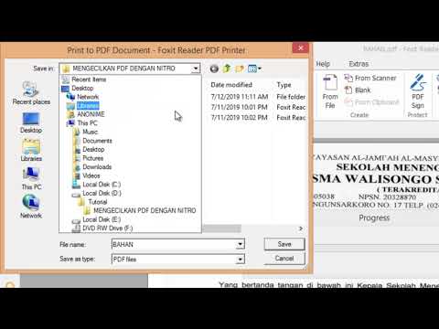 MENGECILKAN UKURAN PDF DENGAN FOXIT
