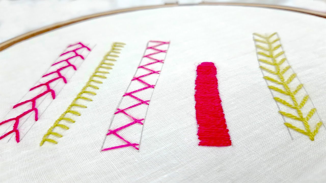 Learn Hand Embroidery | 5 Basic Stitches for Beginners 2020- Part 2 ...