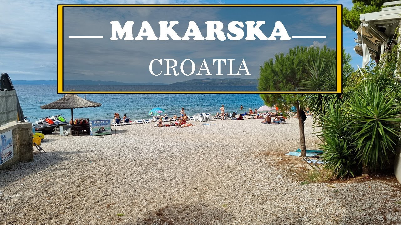 🇭🇷 MAKARSKA | Main Beach | Promenade Stroll | Makarska Harbour | St ...