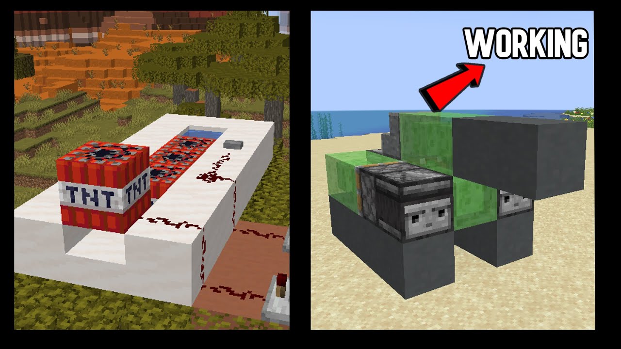 Minecraft: 5+ Military Redstone Builds - YouTube