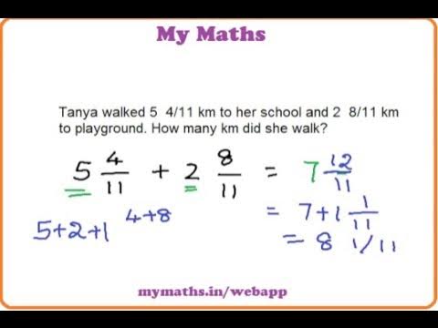 Ganit Margadarsak: Addition of mixed fractions - word problem 2 - YouTube