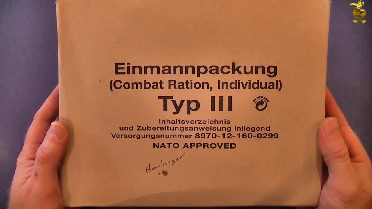 MRE Review - German Army Combat Ration - EPA Type III - YouTube