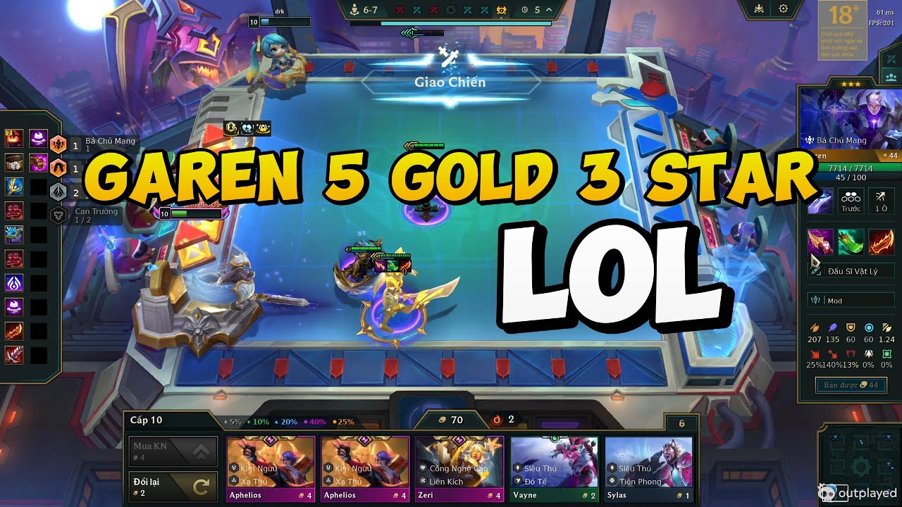 GAREN 5 GOLD 3 STAR TFT - YouTube