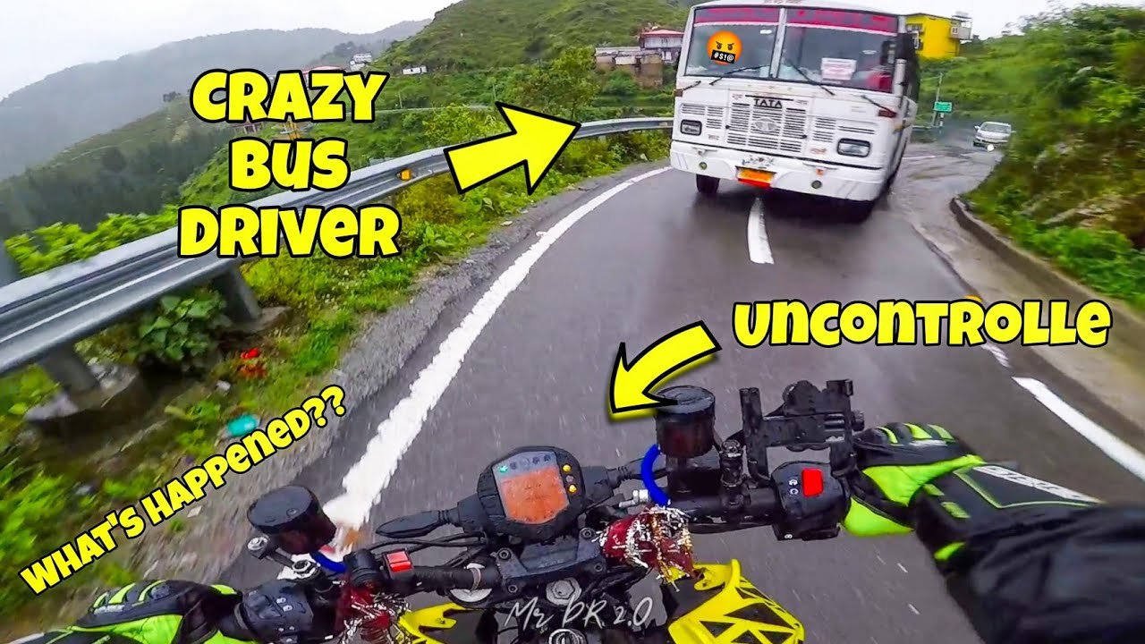 Crazy Bus Driver🤬| My Duke 250Uncontrolle😥| Crash?? #trending #video # ...