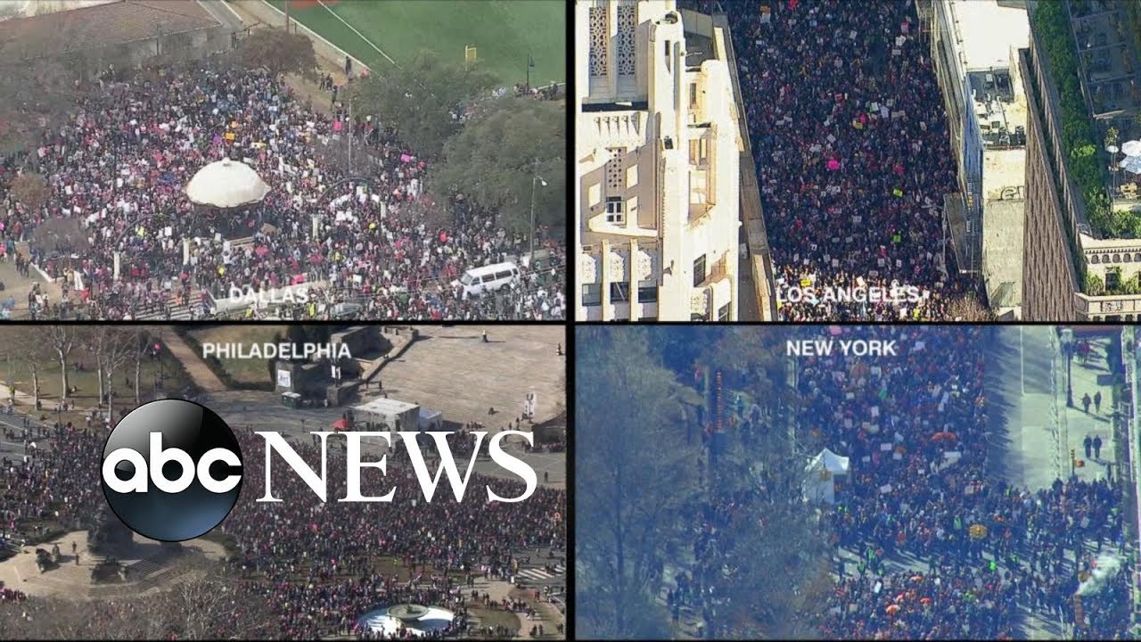 Thousands rally for Women's March - YouTube