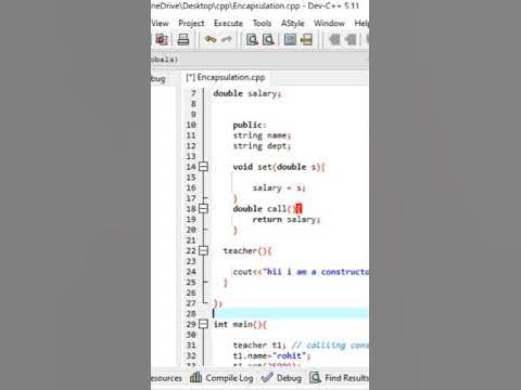 Create a Non Parameter Constructor Oop's In C++ - YouTube