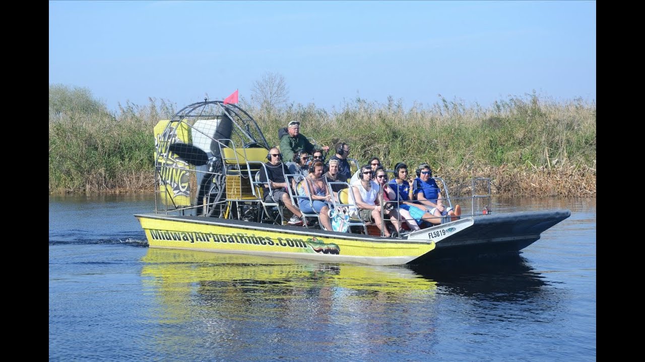 Take a ride down through Florida wetlands in an airboat - YouTube