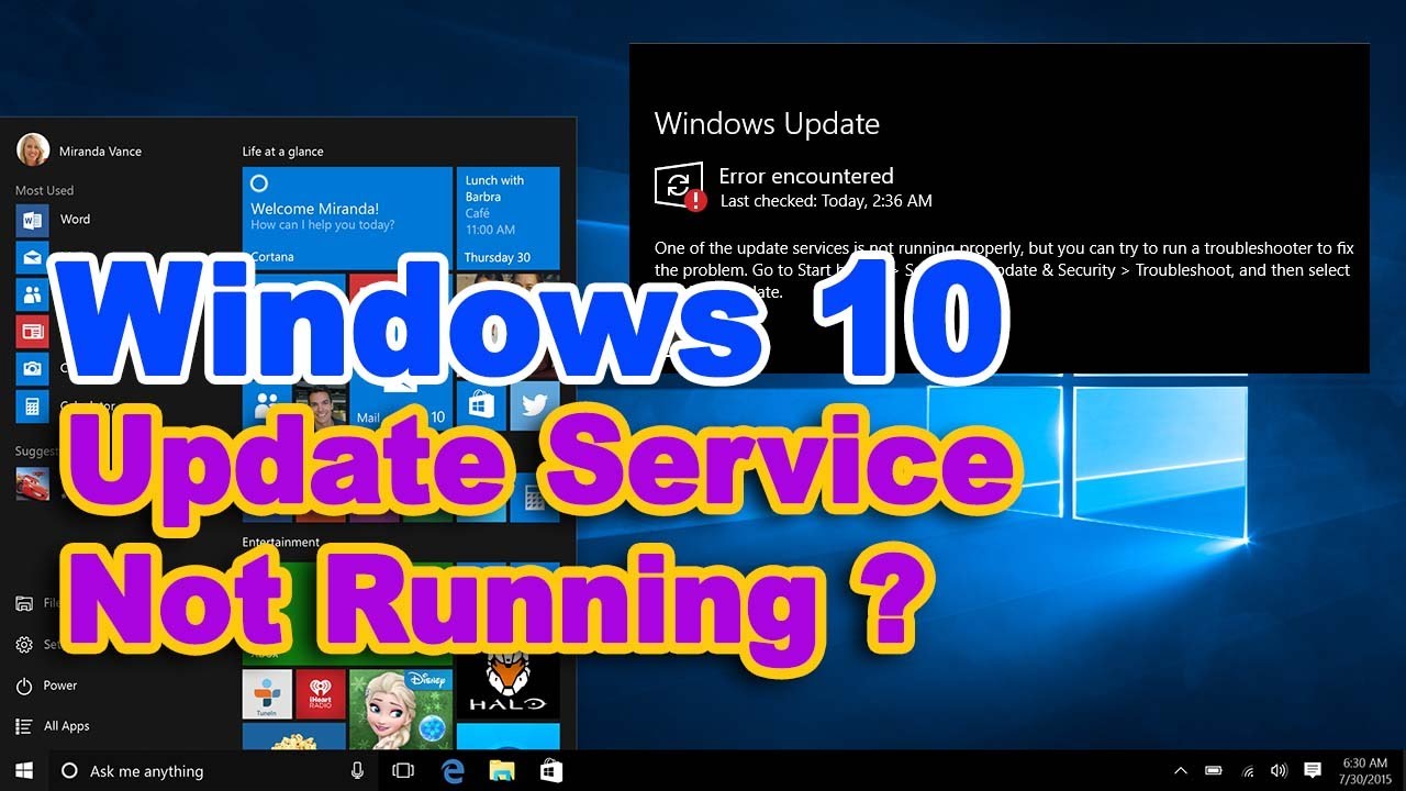 How to Fix Windows Update Service Not Running - YouTube