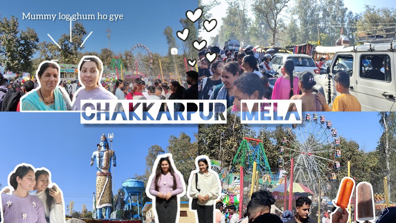 😍Famous Chakkarpur Mela🎢🎡Shiv mandir 🏛️ Sunday vlog🫣hum dono ghum ho ...