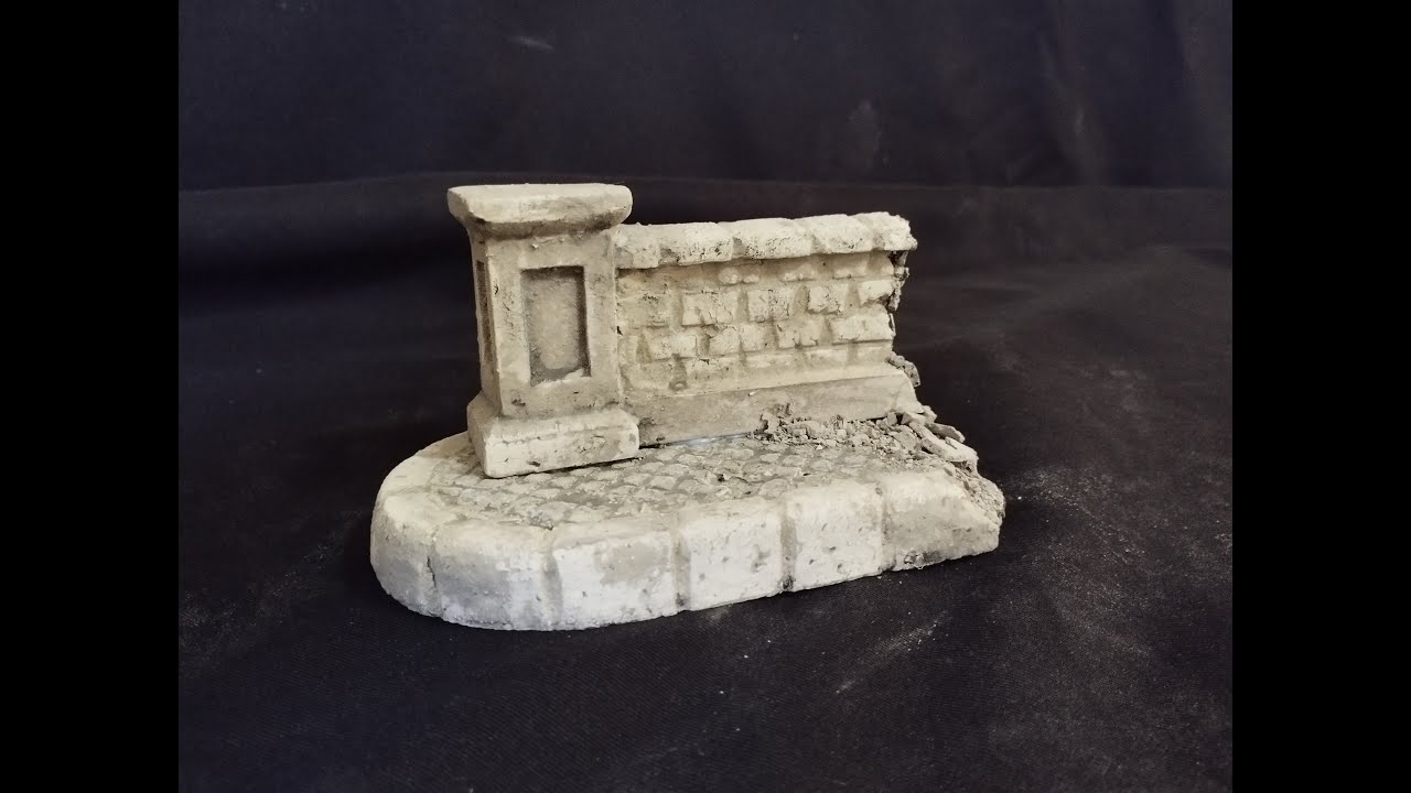 Cheap and easy stone wall modelling for dioramas and wargaming. - YouTube