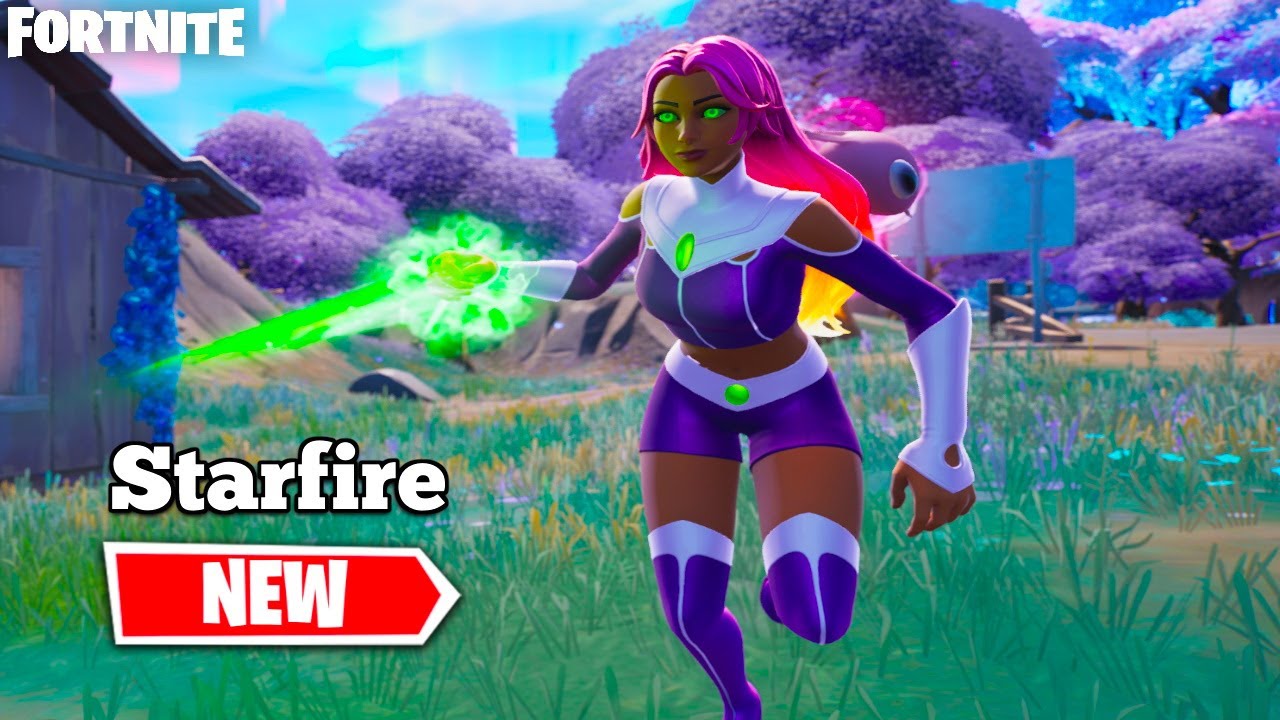 *NEW* STARFIRE SKIN GAMEPLAY - FORTNITE X TEEN TITANS - TEEN TITANS SET ...
