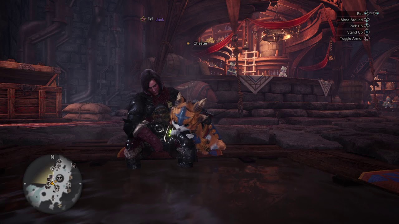 Monster Hunter World - Hot Spring with my Palico - YouTube