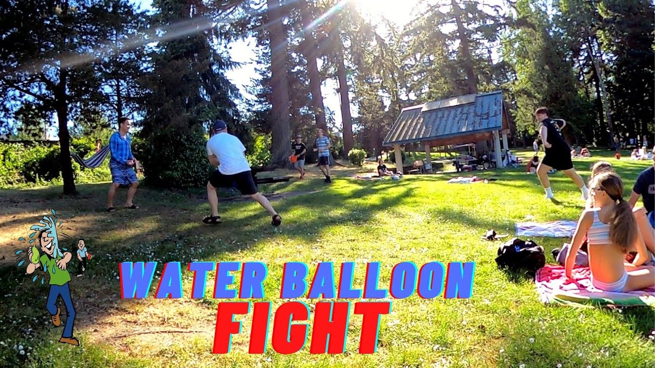 Water Balloon Fight On The Beach Seattle - YouTube