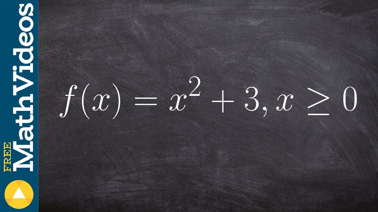 How to find the inverse of a quadratic equation - YouTube