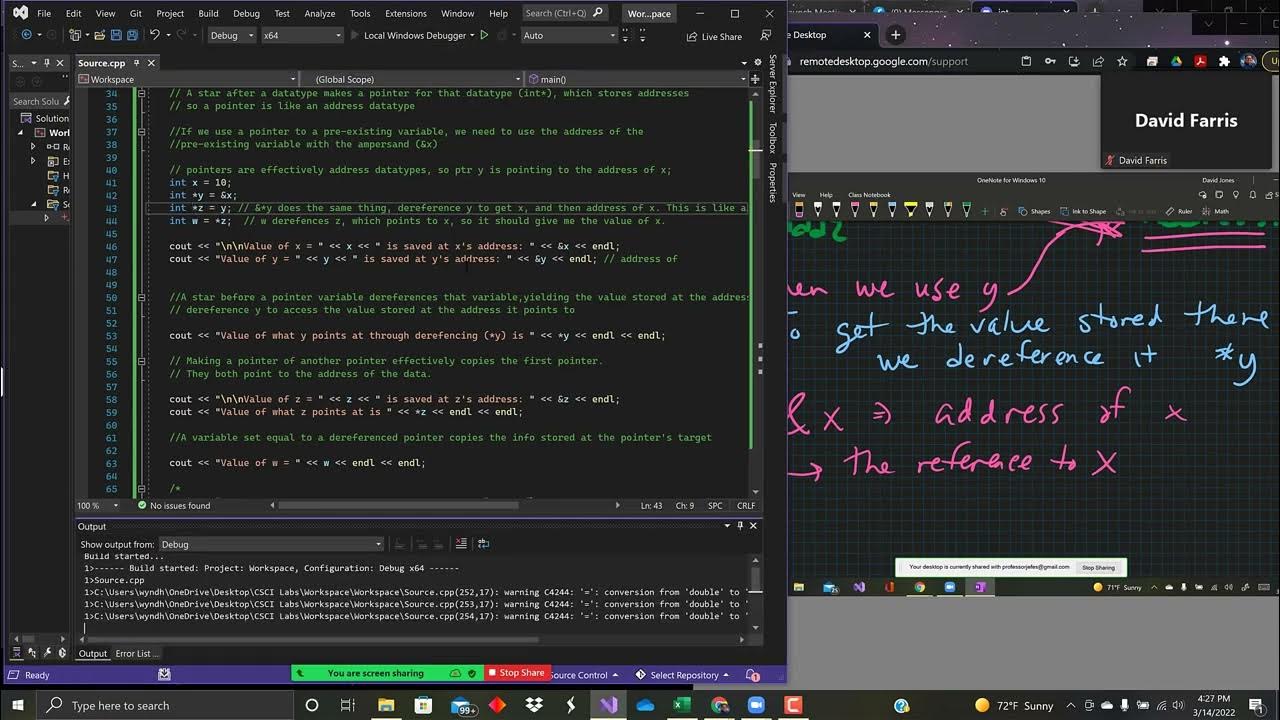 CSCI 001, Intro to C++ Programming. Module 7b, Using Pointers, Reference, and Dereference - YouTube