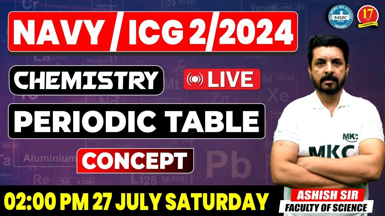 Navy/ICG 2024 Exam Chemistry live | Periodic Table Concept | Exam ...