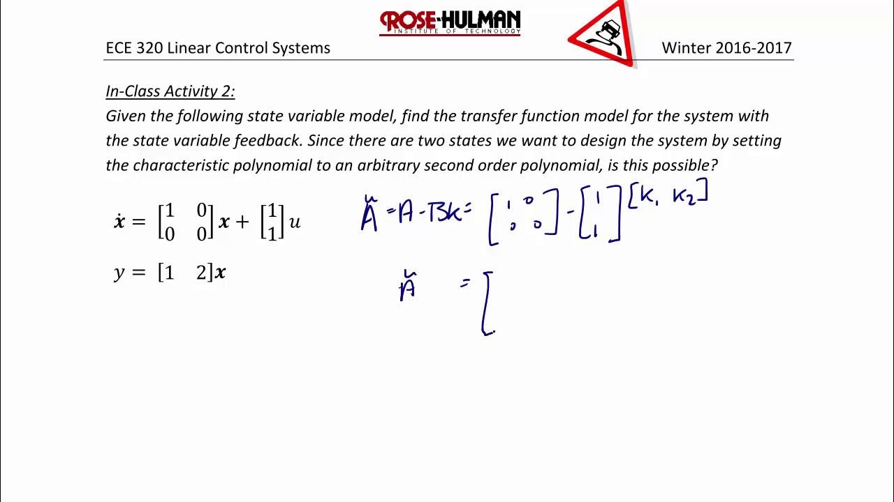 ECE320 Lecture6-2b: State Variable Feedback Transfer Functions - YouTube
