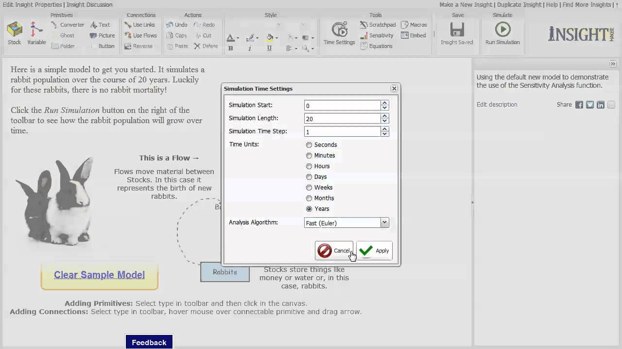 Insight Maker/Sensitivity Analysis xRev - YouTube