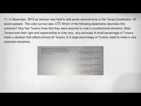 11. In November, 2015 an election was held to add seven amendments to ...