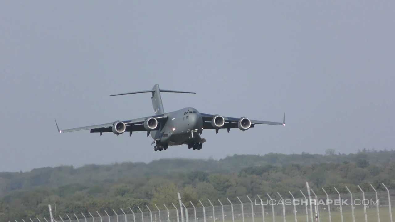 4K Nato Days 2015 - Heavy Airlift Wing C-17 Arrival - Prilet - YouTube