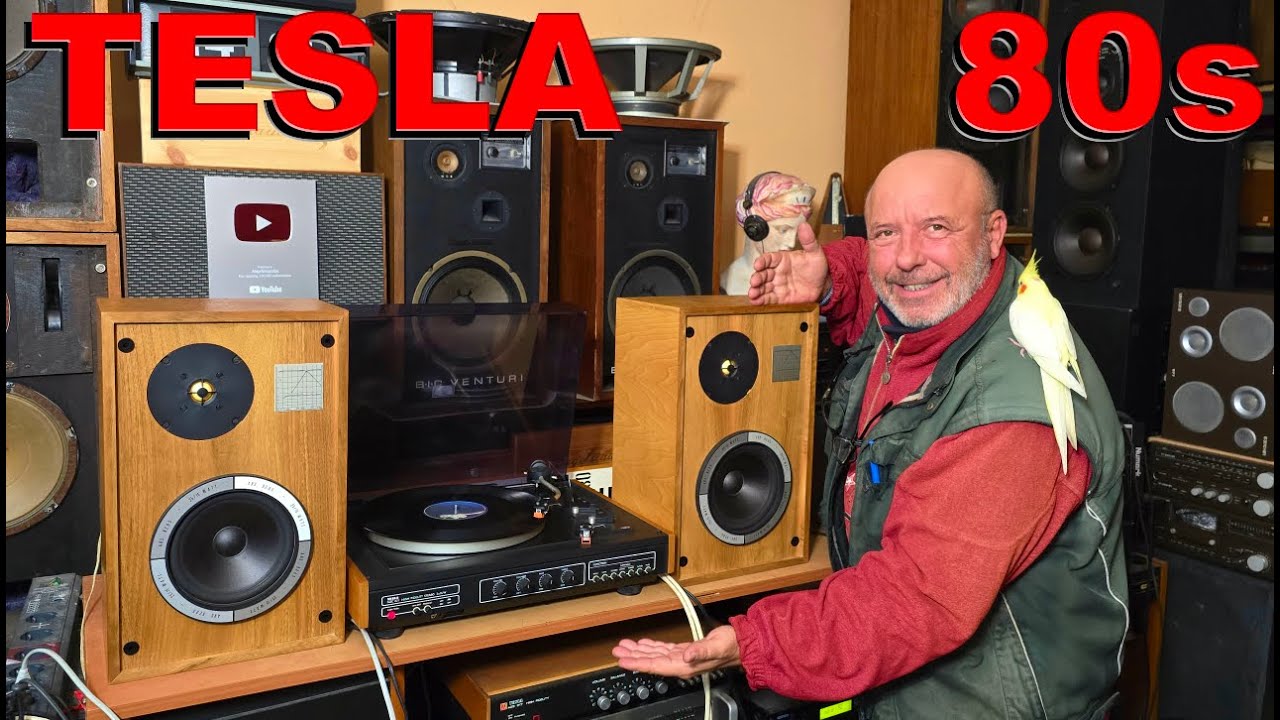 80s Vintage TESLA HiFi Set Speakers TESLA ARS 9205 and Turntable ...