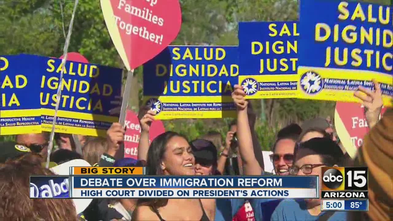 Protesters rally over immigration reform - YouTube