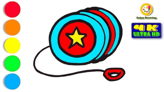 How To Draw Yoyo Step By Step Easy Drawings For Kids